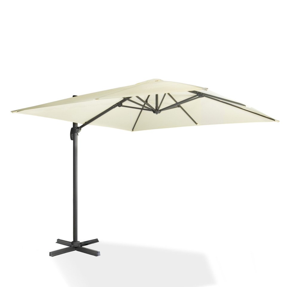 Parasol Sombra 360° carré avec housse de protection